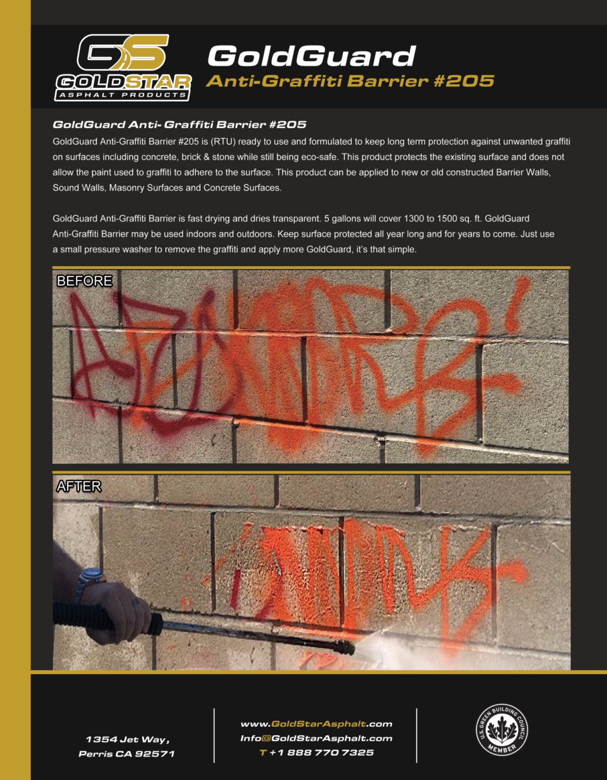 GoldGuard Graffiti Barrier #205 - Goldstar Asphalt Products